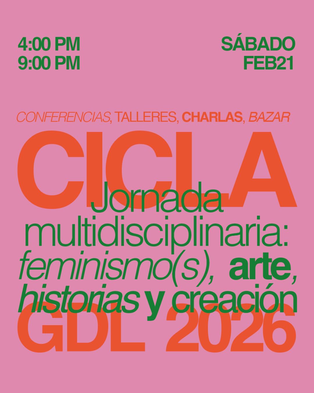 CICLA: Jornada multidisciplinaria sobre feminismos, arte y creación ...